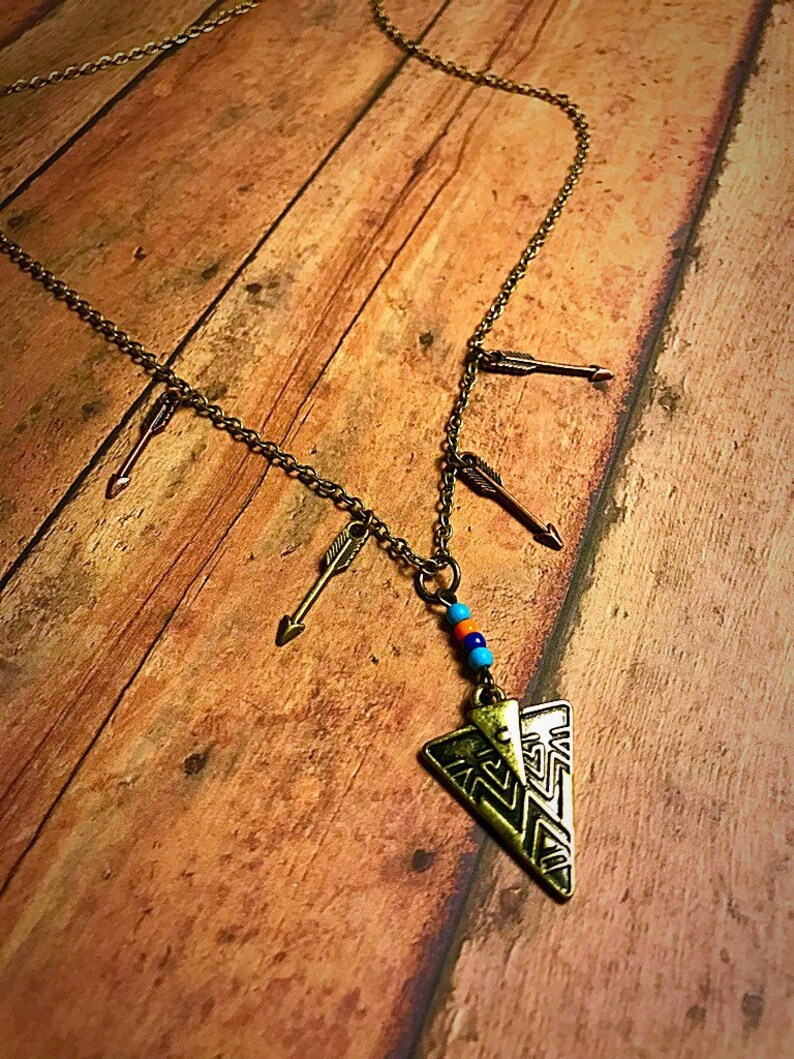 Beads and Arrow Necklace - Etsy