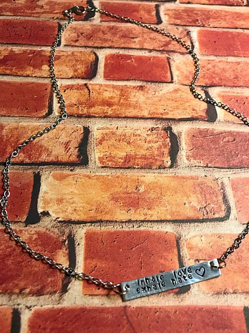 Love Name Plate Necklace - Etsy