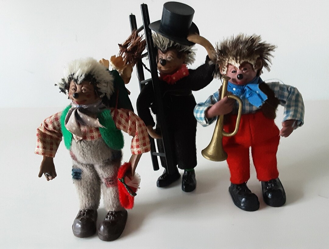 Original 3 Peter Figures Mecki | Hedgehog Toy | Steiff | 1960s ...