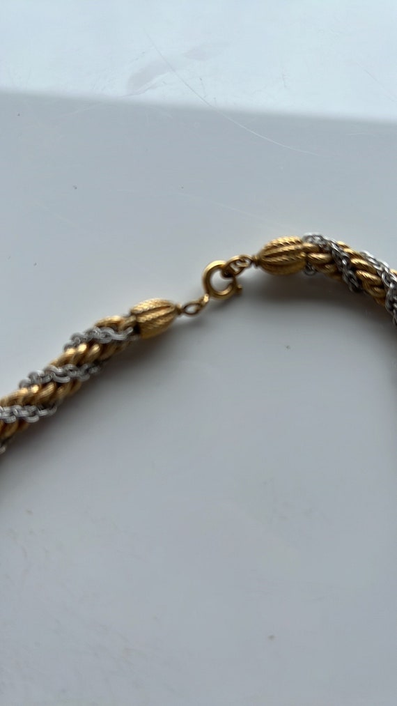 Vintage Napier Twisted Dual Tone Rope Chain - Gem