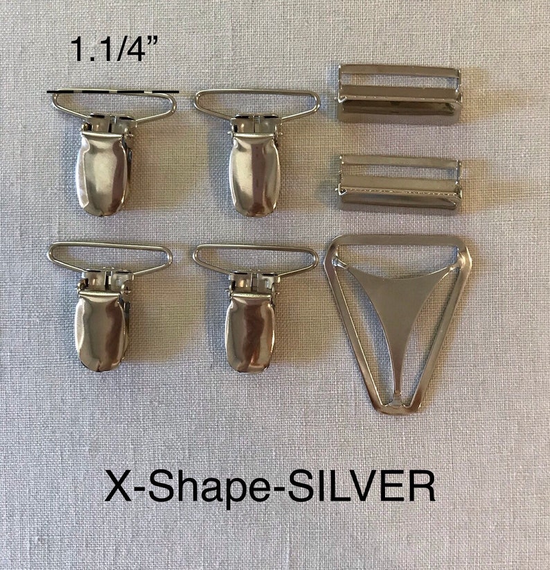 Gold Suspender Hardware Kit - 1.1/4"gold Suspender Clips, Gold ...