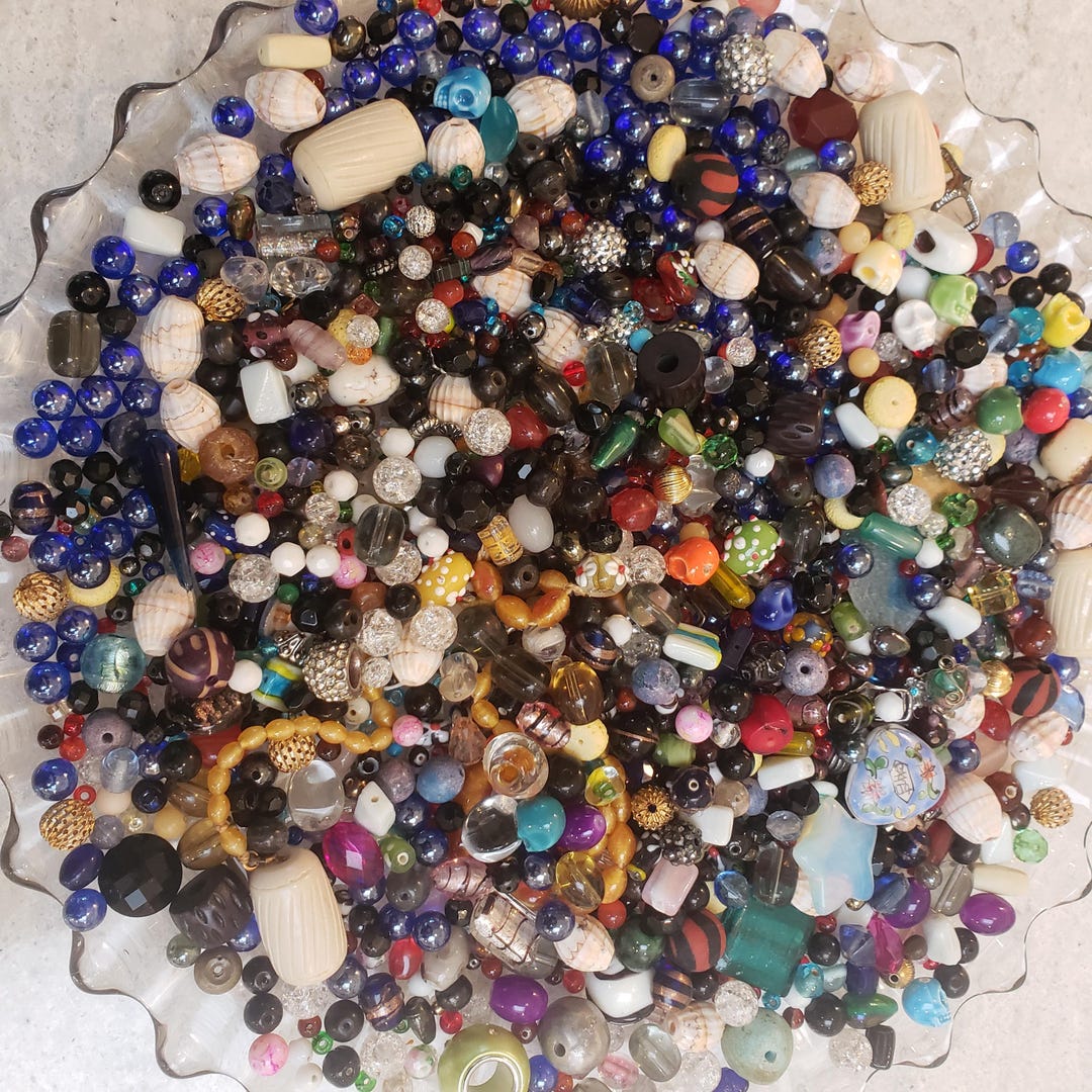 Large Collection of Glass Beads - Etsy