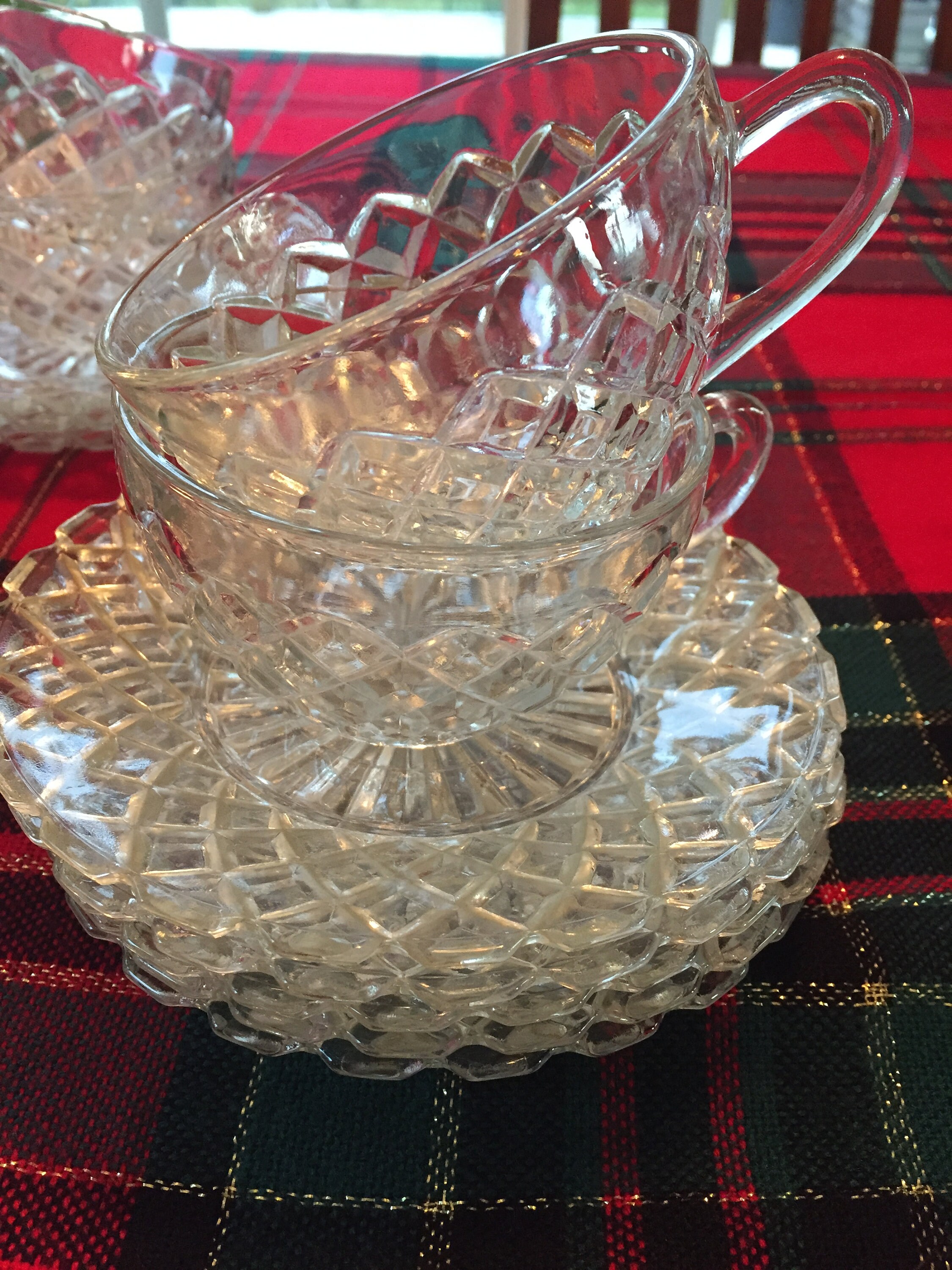 Depression Glass Waffle Pattern Vintage Depression Glassware - Etsy Canada