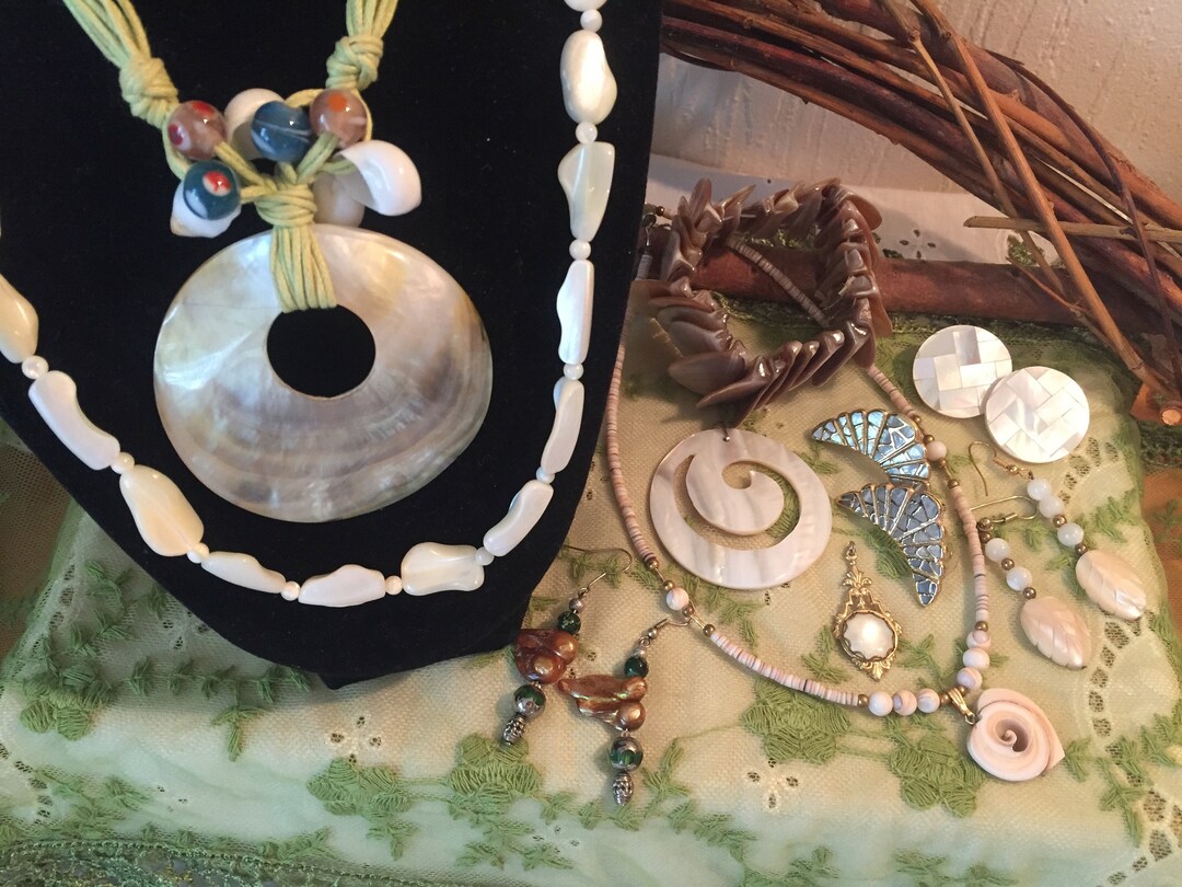 MOP Jewelry Lot Vintage MOP Jewelry Collection - Etsy España