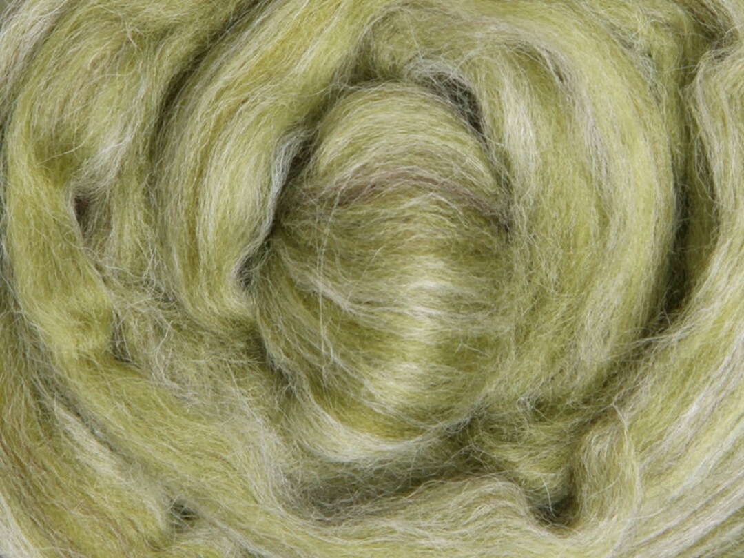 Alpaca-merino Wool Top Moss 4oz Spinning Fibers Ashford - Etsy
