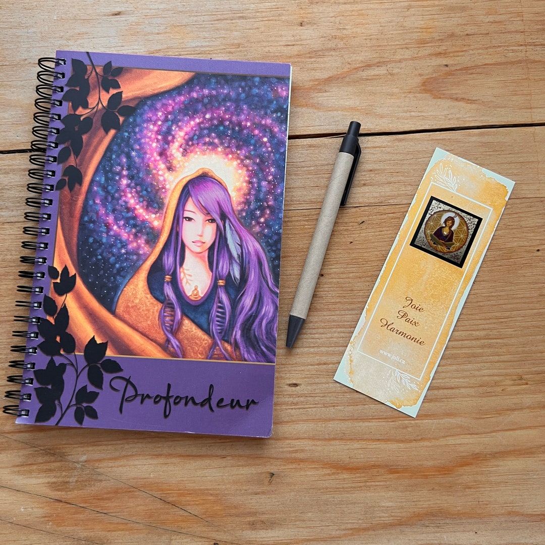 Pretty Purple Writing Notebook With Eco-friendly Pencil and Bookmark - Etsy