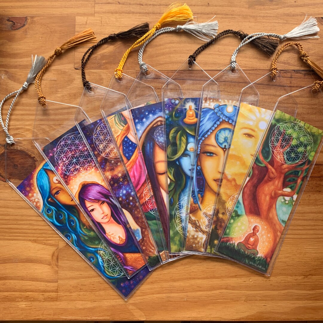 Set of 9 Bookmarks With Vinyl Envelope - Etsy