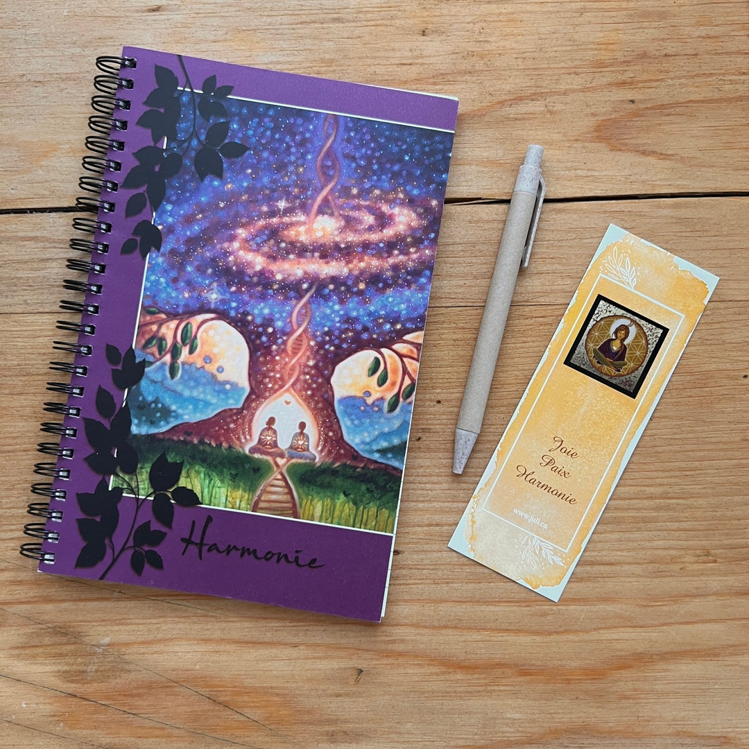 Pretty Plum Writing Notebook With Ecological Pencil and Bookmark - Etsy