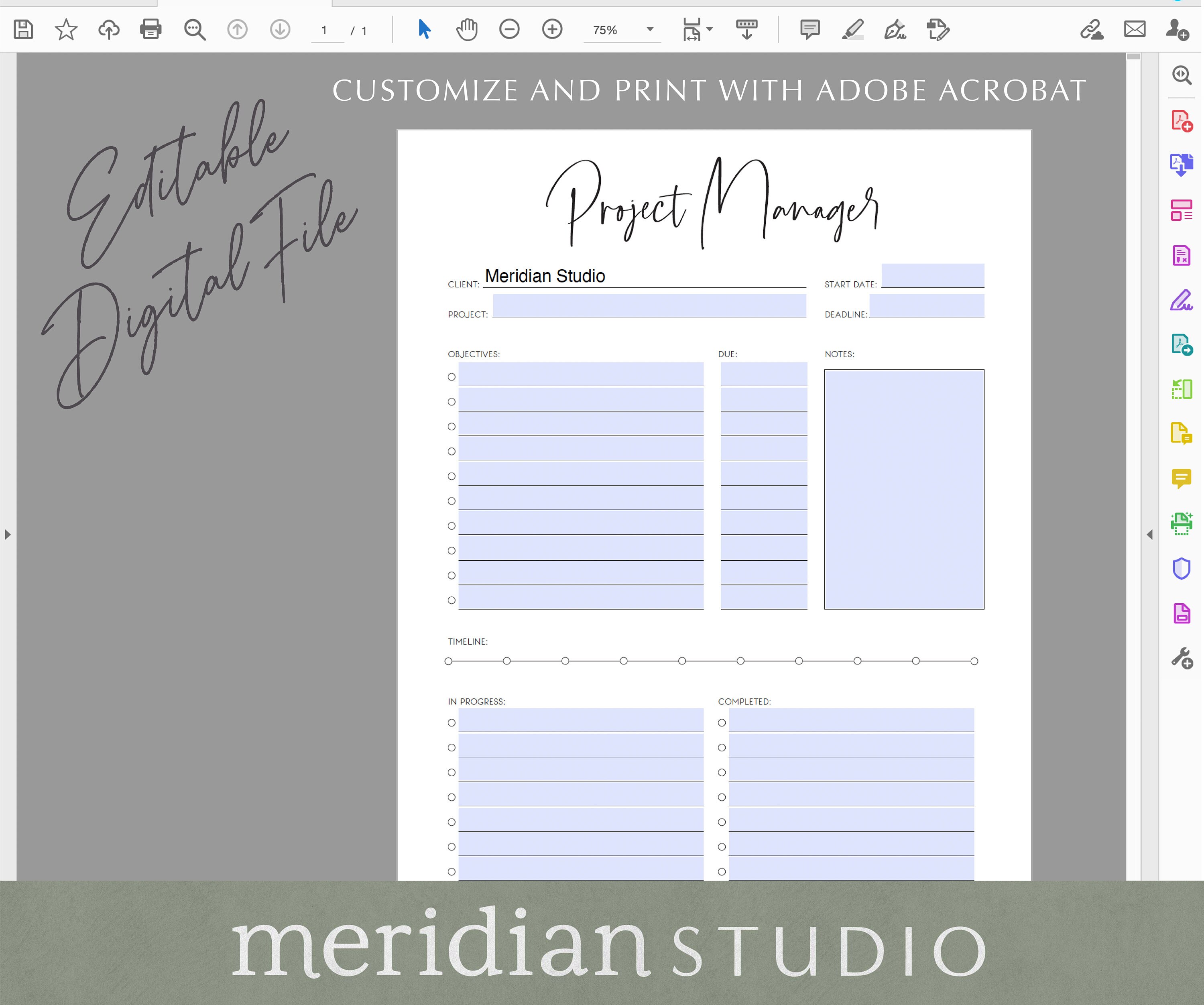 Project Tracker, Task Manager, Organizer / Planner / Log - Etsy