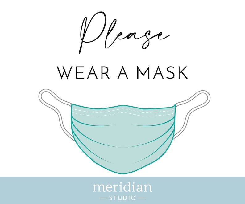 Please Wear a Mask, Printable Poster 8.5x11 Pdf - Etsy