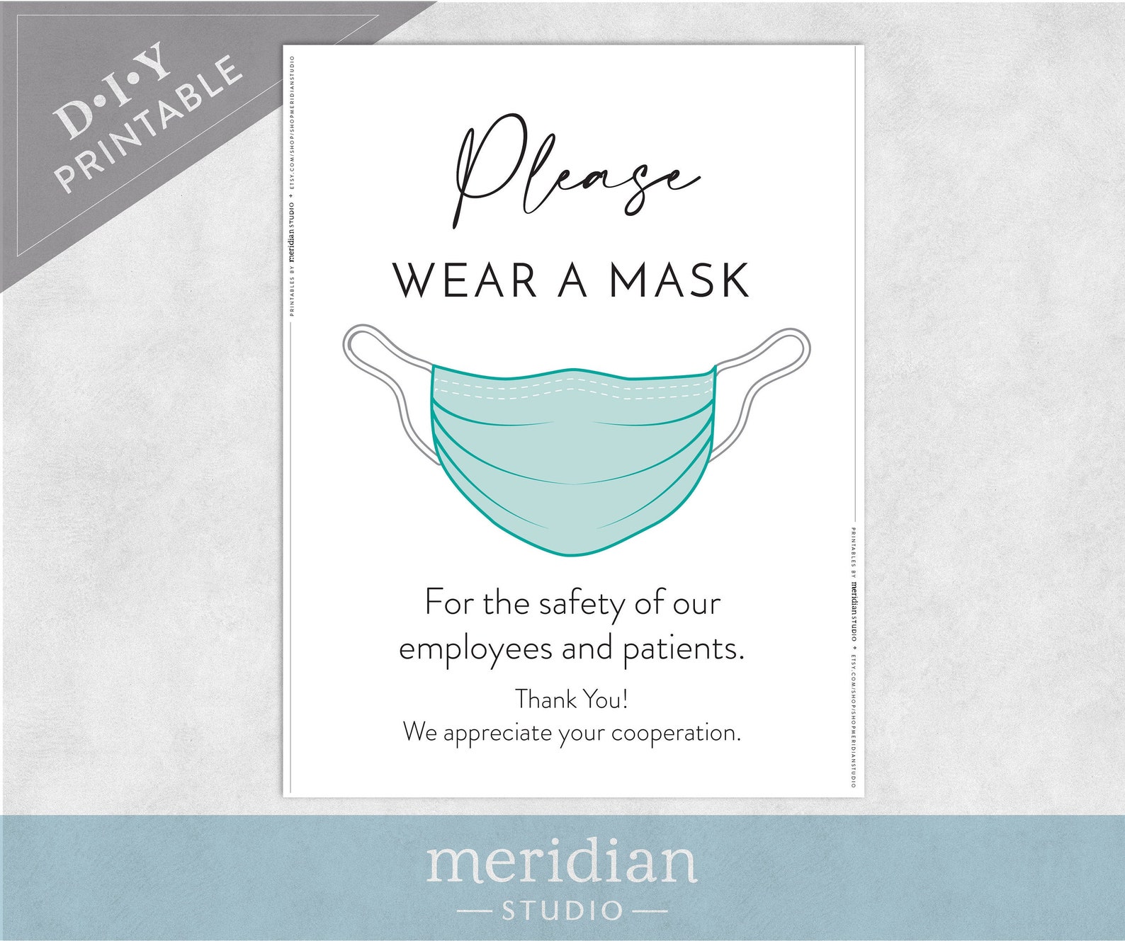 Patients: Please Wear a Mask, Printable Poster 8.5x11 Pdf - Etsy