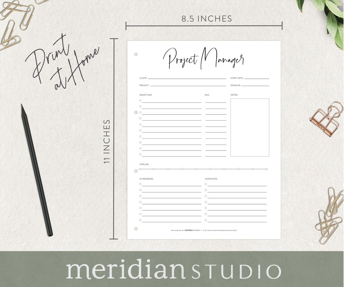Project Tracker, Task Manager, Organizer / Planner / Log - Etsy