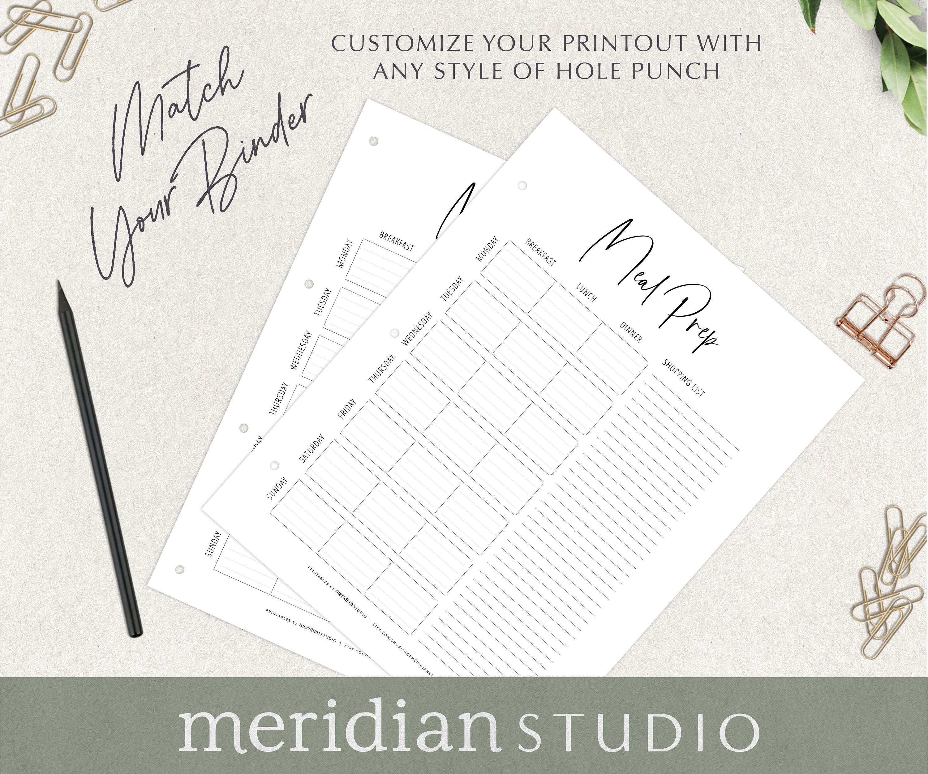 Weekly Meal Prep Planner Printable Meal-by-meal Breakdown - Etsy