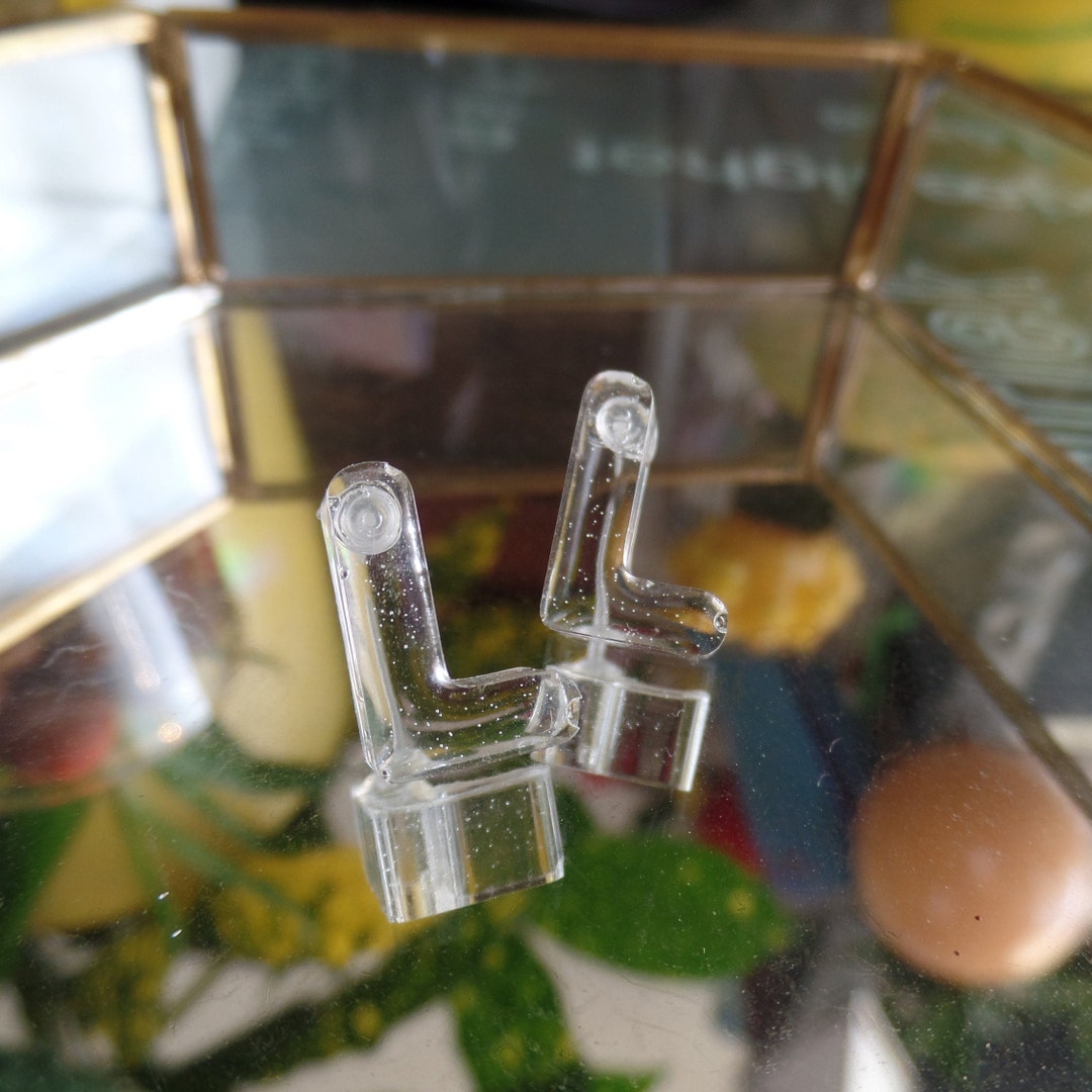 Clear Rounded Initial Letter L Stud Earrings Alphabet Letter - Etsy