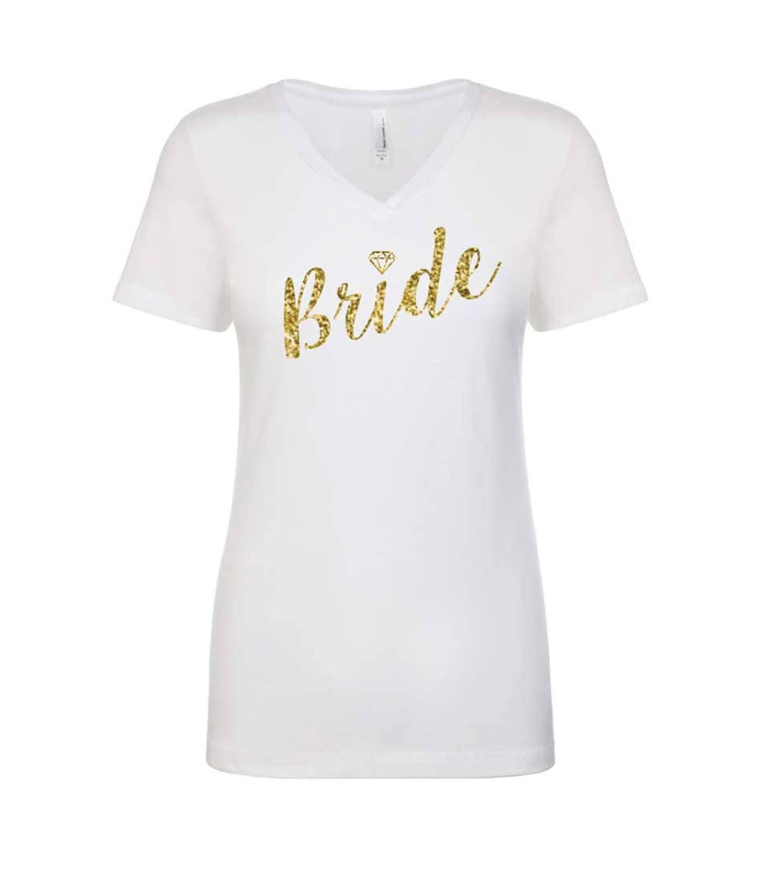 Bride Shirt. Bride V-neck Tee With Gold Sparkly Print. Super Soft and ...