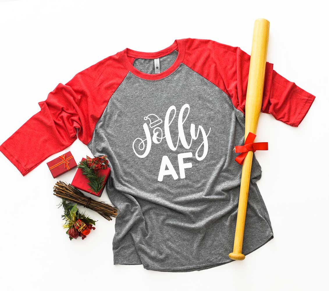 Jolly AF Shirt. Christmas Tshirt. Super Soft and Comfy, Triblend ...