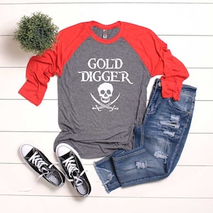 Gold Digger Shirt. Pirate Shirt. Super Soft and Comfy, Triblend ...
