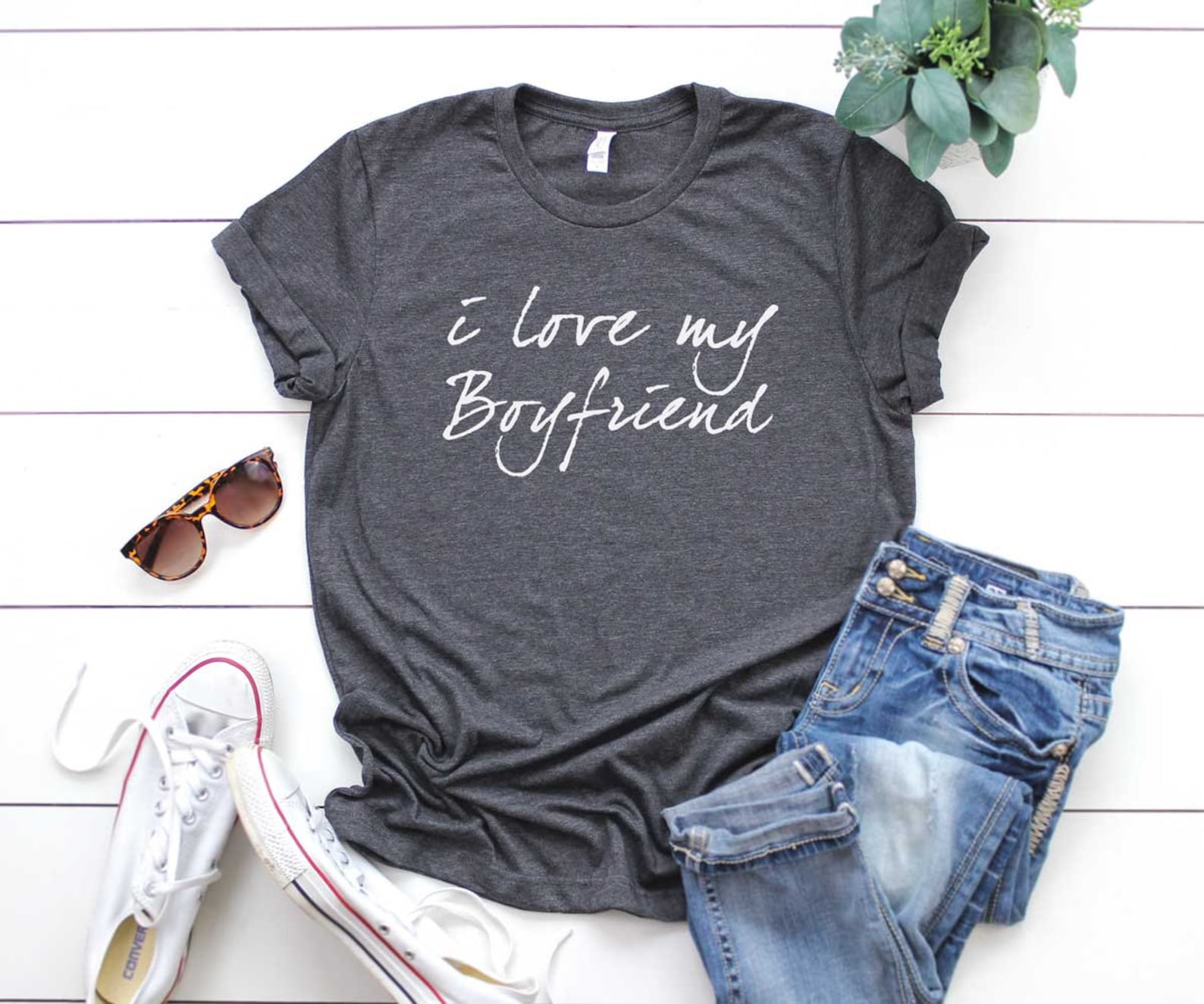 Boyfriend Tee. I Love My Boyfriend Shirt. Shirt for - Etsy