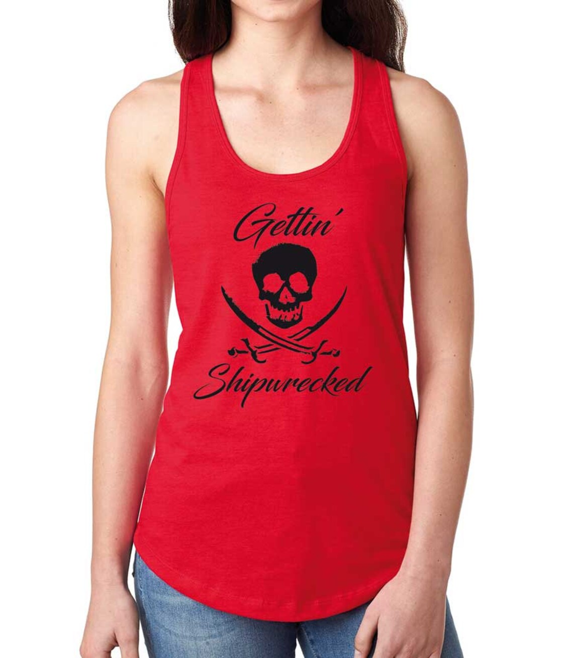 Pirate Shirt. Gettin' Shipwrecked Tank Top. Skull Shirt. Super Soft ...