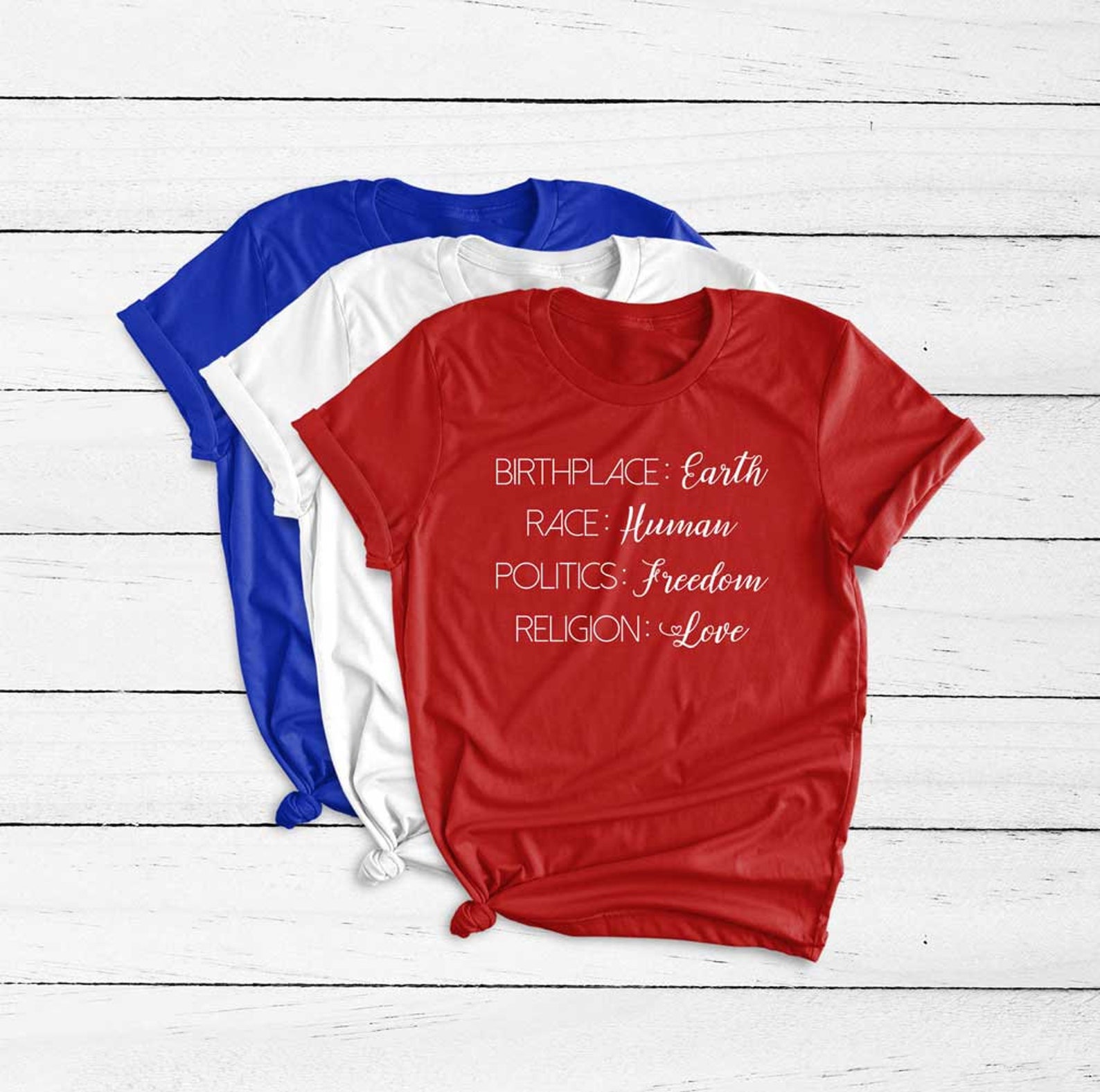 Humanity Shirt. Birthplace Earth Race Human Politics Freedom | Etsy