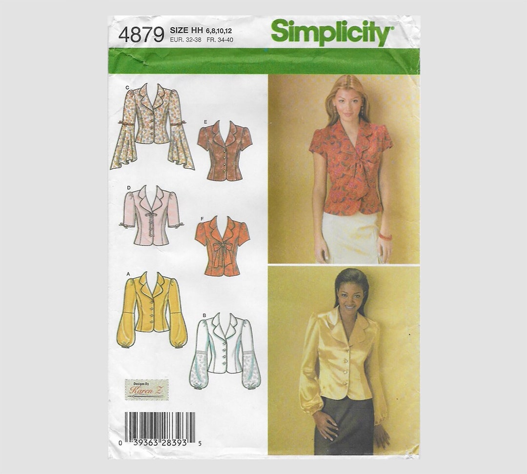 Simplicity 4879 Women Princess Seams Blouse Sewing Pattern - Etsy