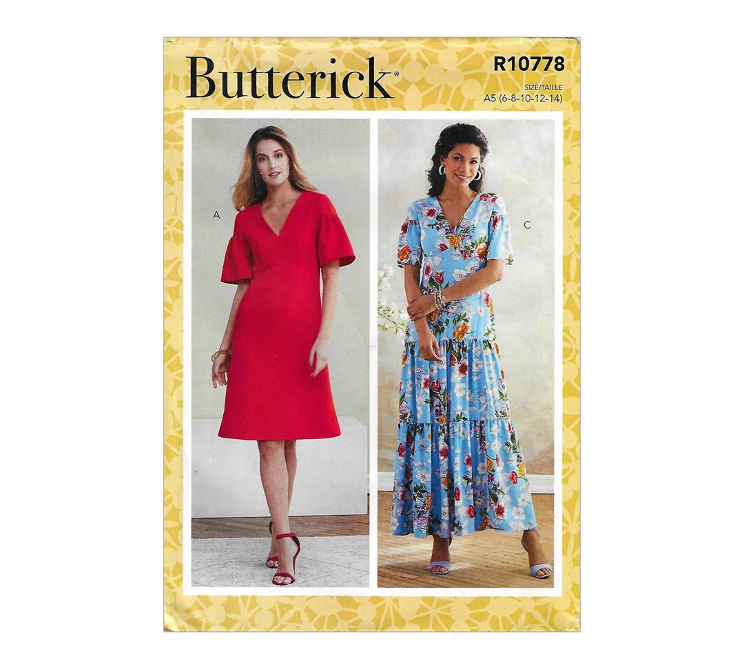 Butterick 10778/10227/6678 Women Empire Waist Dress Sewing - Etsy