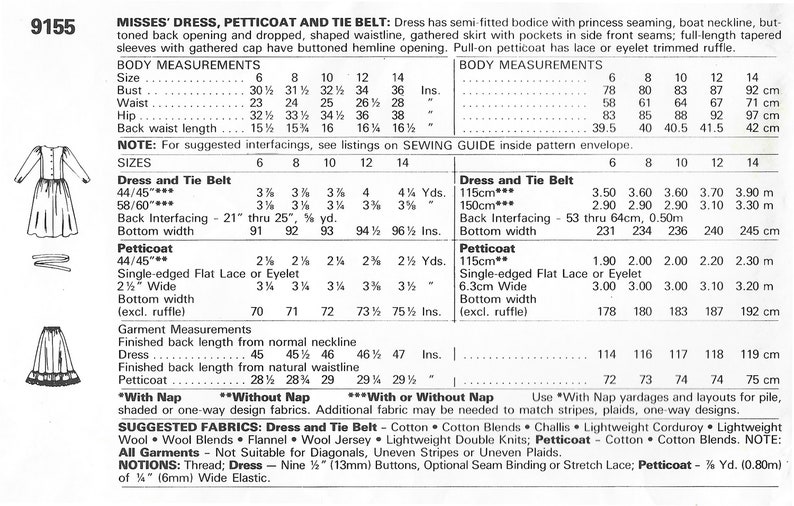 Vintage 1980s Sewing Pattern Mccalls 9155 Women Button-back Dress ...