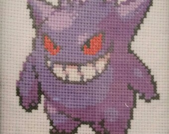 Gengar Pokemon Cross Stitch Pattern - Etsy
