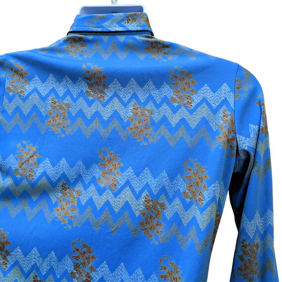 Vintage 1960 or 70's blue and brown pattern long coll… - Gem