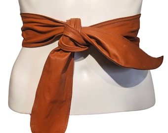 Leather Tie Belt - Etsy