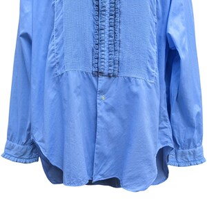 Vintage 70s or 80s Light Blue Ruffled Tuxedo Shirt With French Cuffs - Etsy