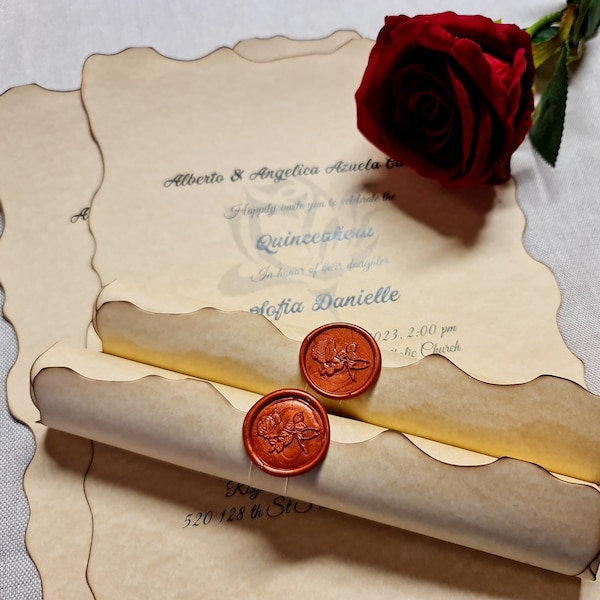 Medieval Scroll Invitation - Etsy