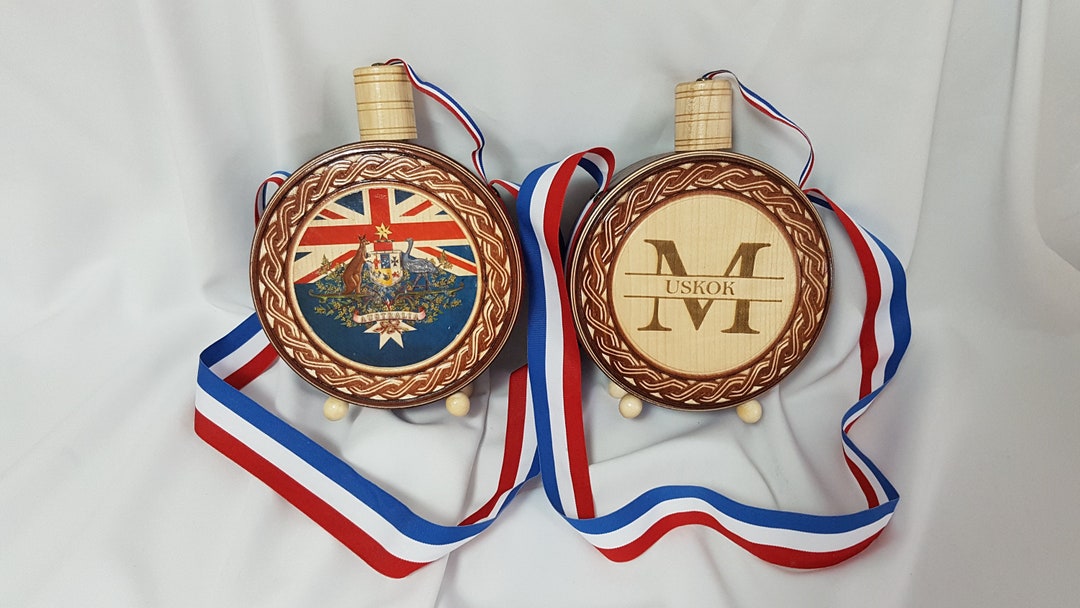 Croatian Cuturica, Size S-XL, Personalized on Both Sides, Wooden Flask ...