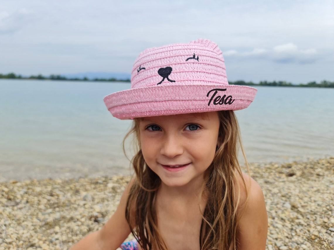 Personalized Kids Beach Cat Hat, 3 Colors - Etsy