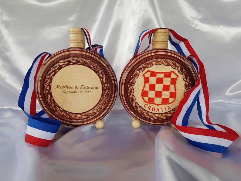 Croatian Cuturica Size L 500ml Old Grb Wooden Flask | Etsy Australia
