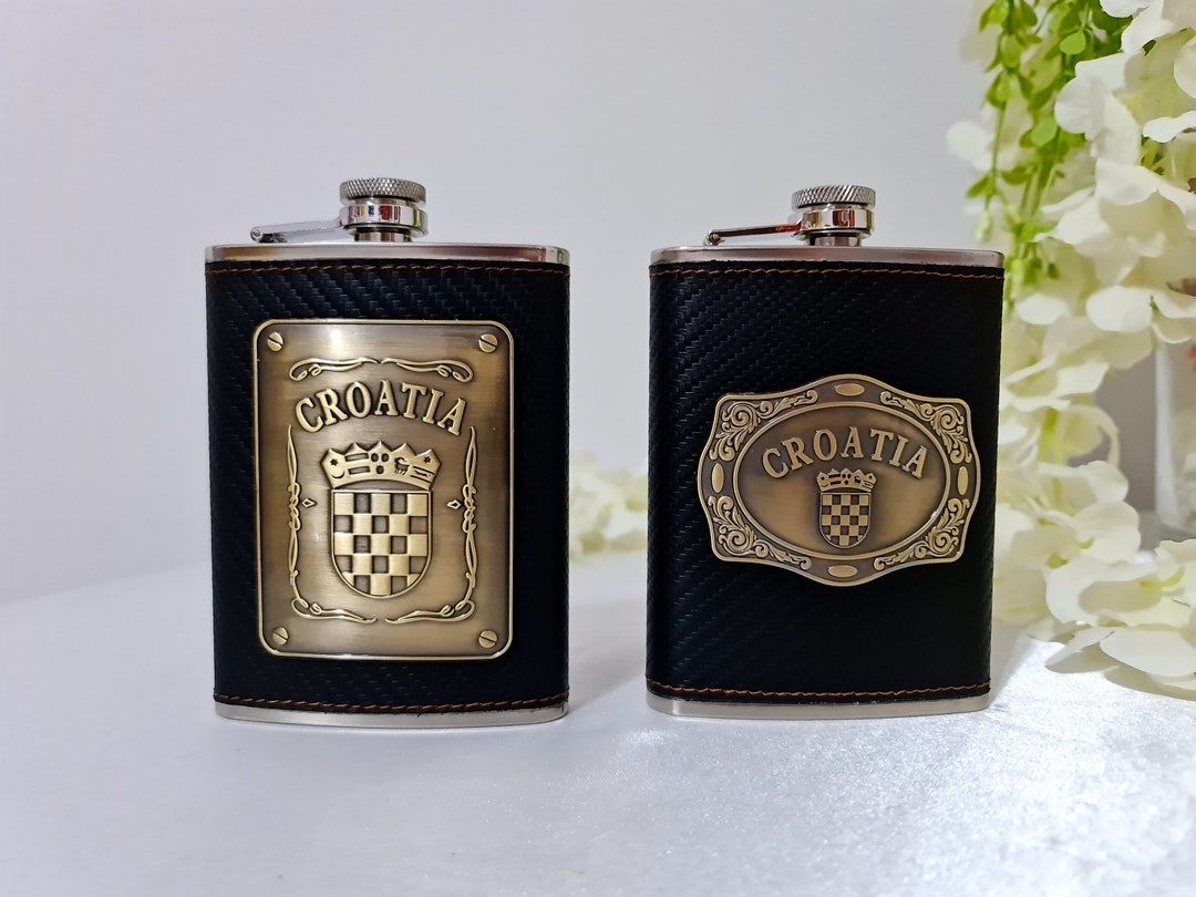 Flask With Croatian Coat of Arms, 8oz - Etsy