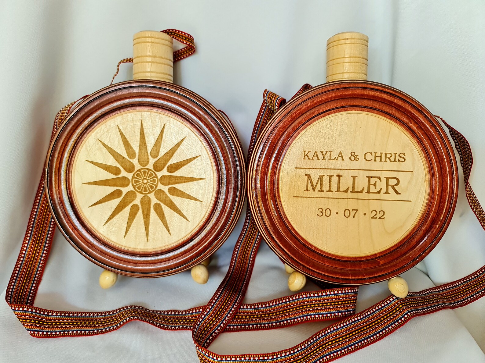 Macedonian Cuturica Wooden Flask Personalized on Both Sides - Etsy