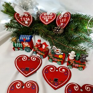 Personalized Licitar Heart, Wooden Christmas Tree Ornament - Etsy