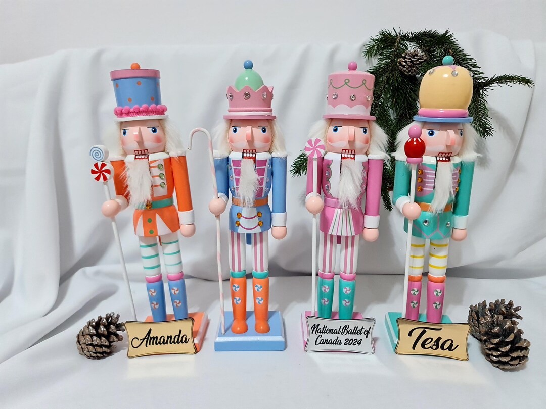 Personalized Candy Colorful Nutcracker With Family Name, 30cm - Etsy