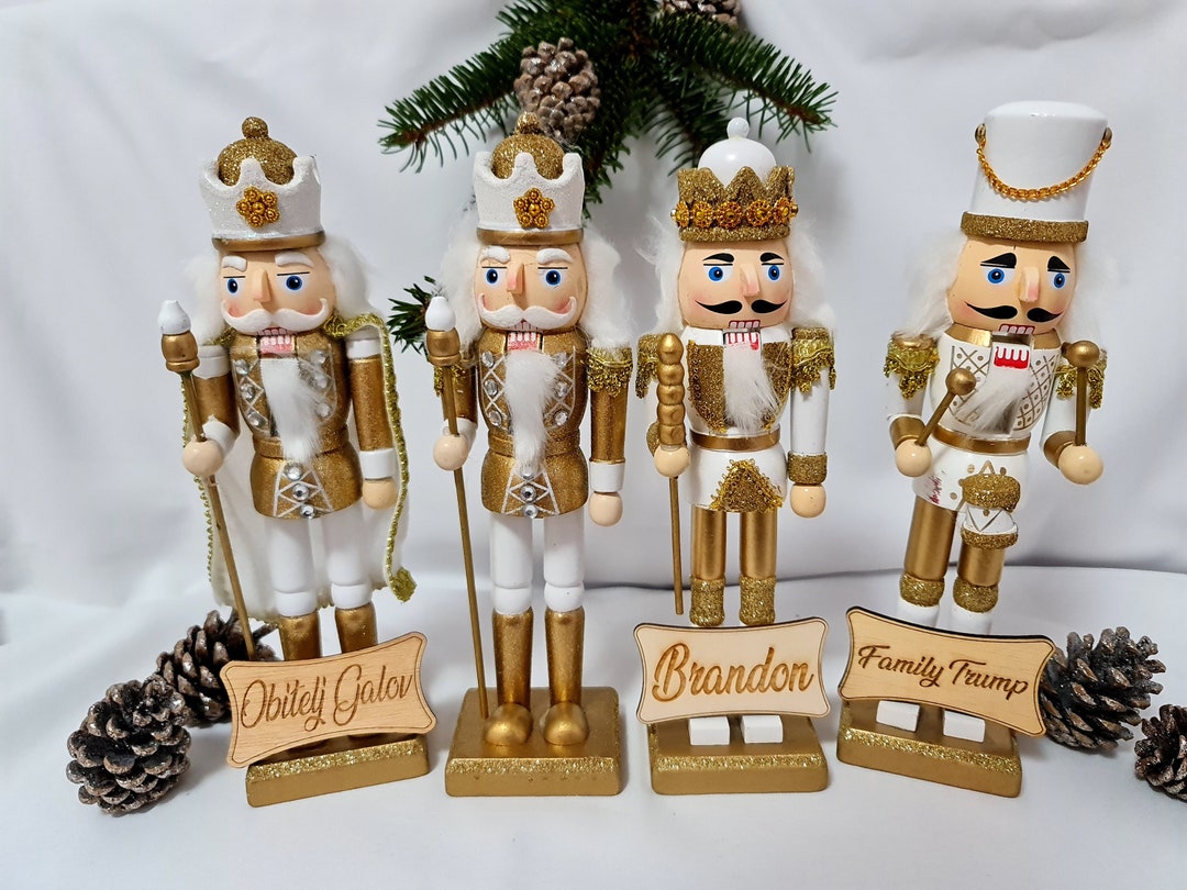 Personalized Gold Nutcracker With Family Name, 25cm - Etsy