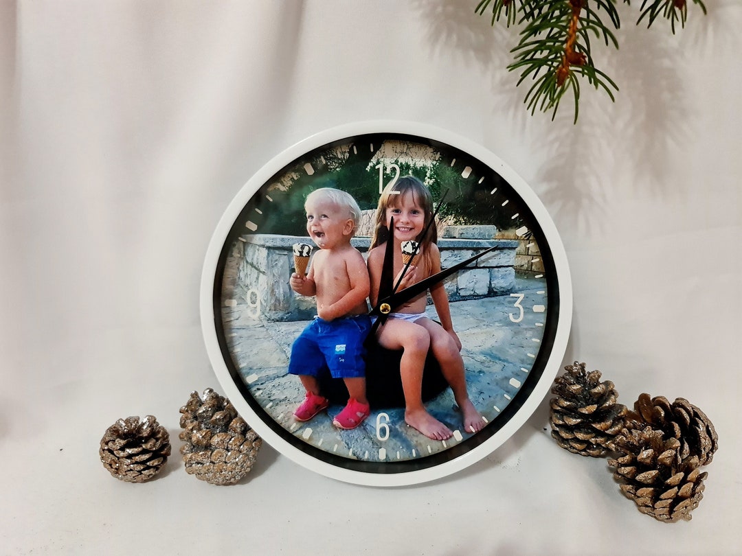 Personalized Wall Clock With Photo - Etsy