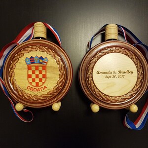 Croatian Cuturica, Size L, 500ml, New Grb, Wooden Flask, Customized for ...