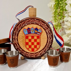 Croatian Cuturica, Size M, 250ml, New Grb, Wooden Flask, Customized for ...