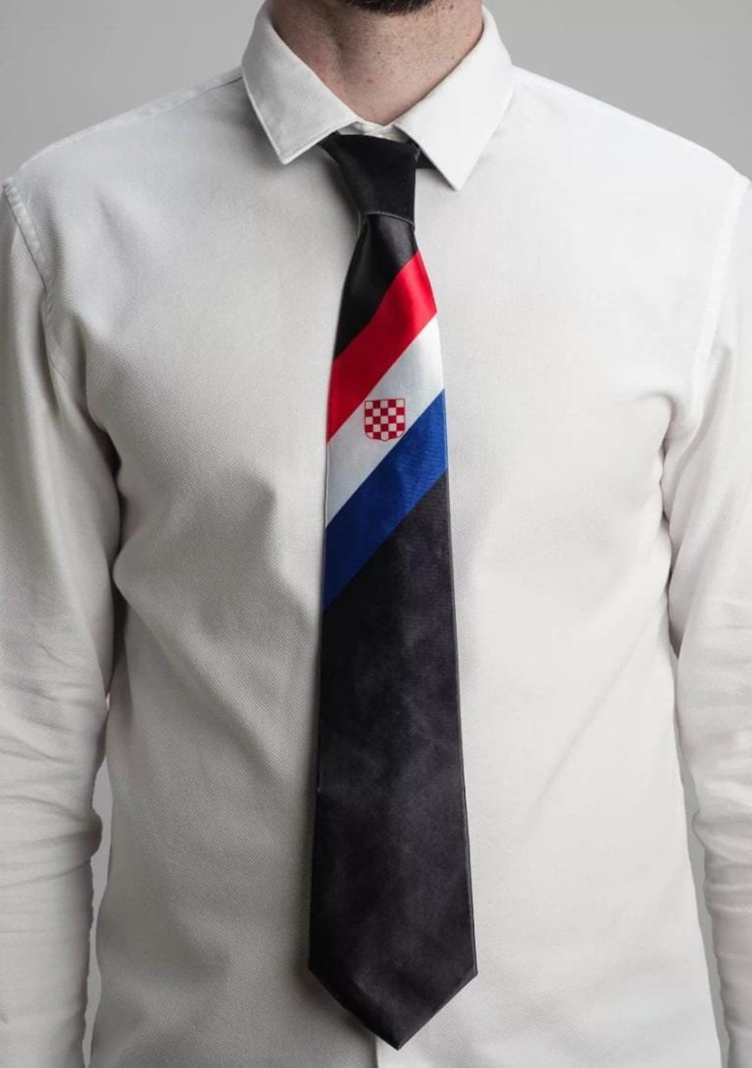 Croatian Tie With Old Grb Flag, Kravata - Etsy