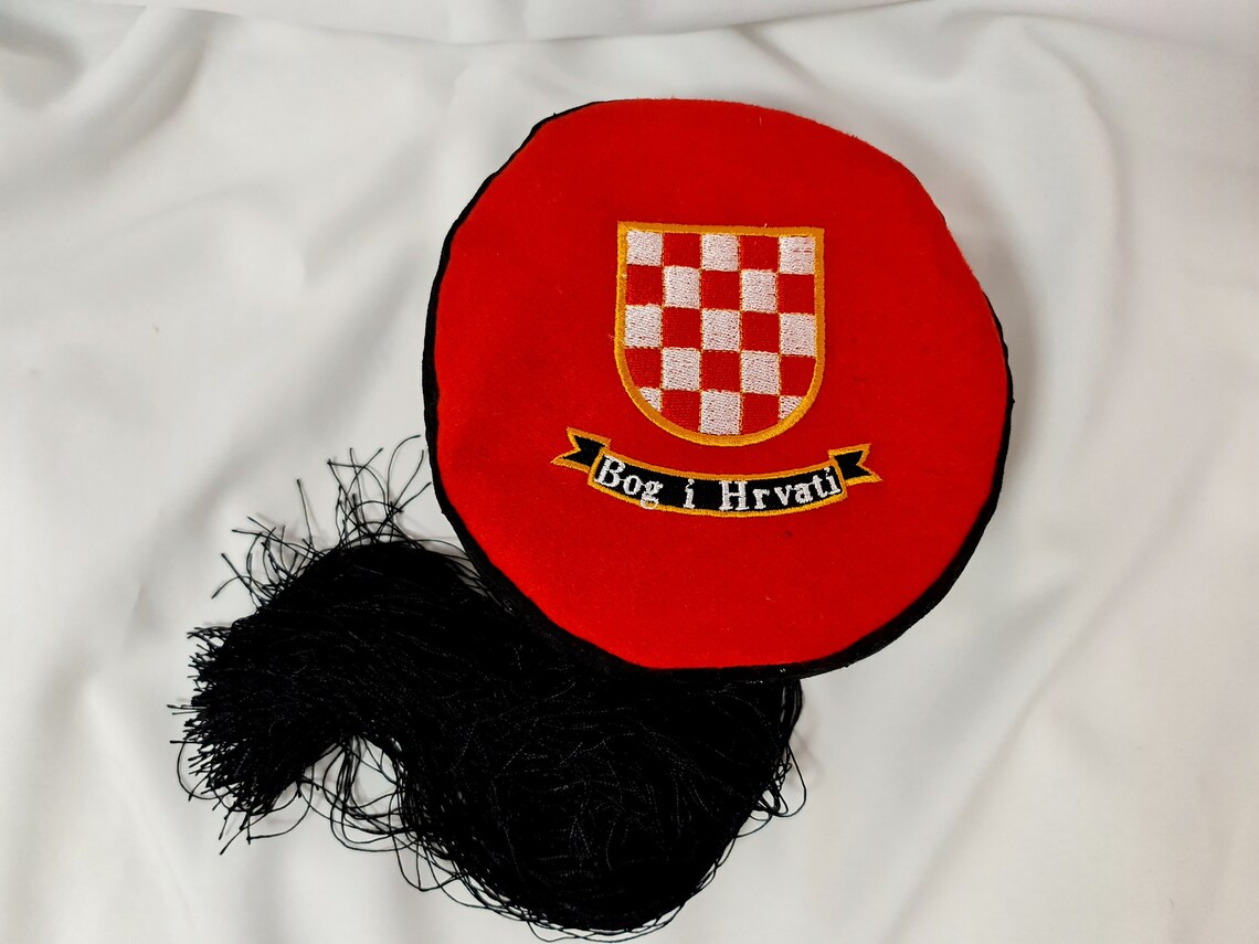 Licka Kapa Kicanka Traditional Croatian Cap From Lika - Etsy
