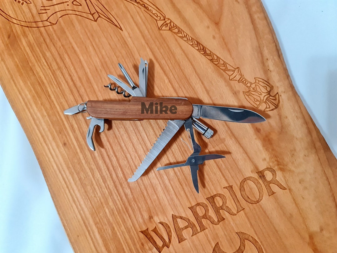 Personalized Multi Tool Pocket Knife, 11 Tools Including Mini Lamp - Etsy