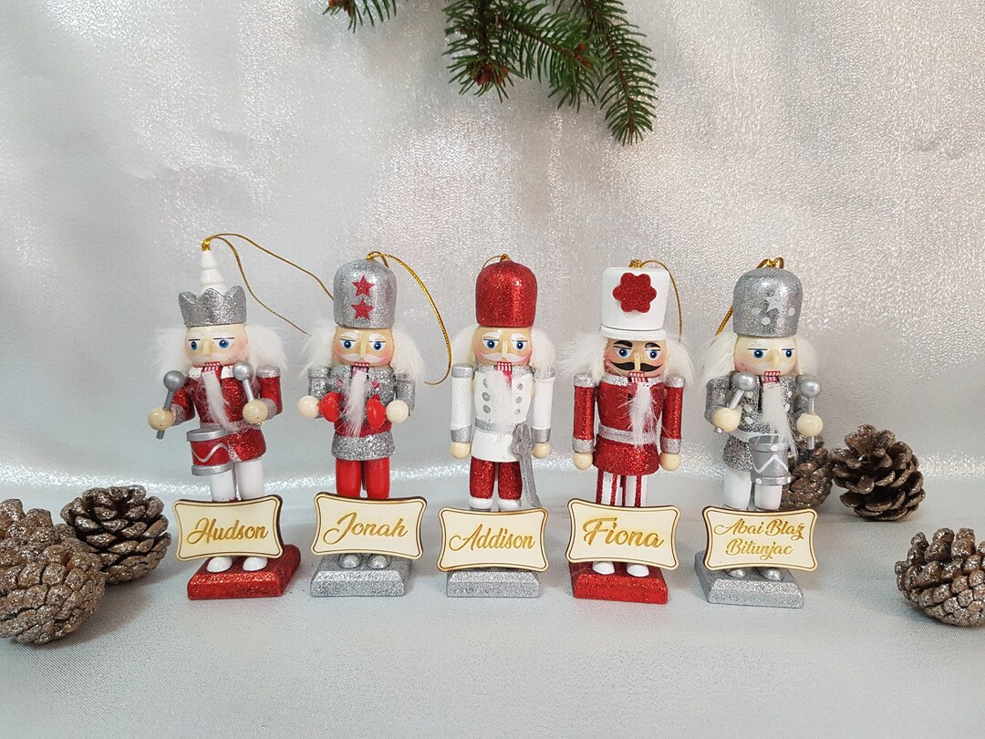 Personalized Glitter Nutcracker Christmas Ornament, 12cm - Etsy