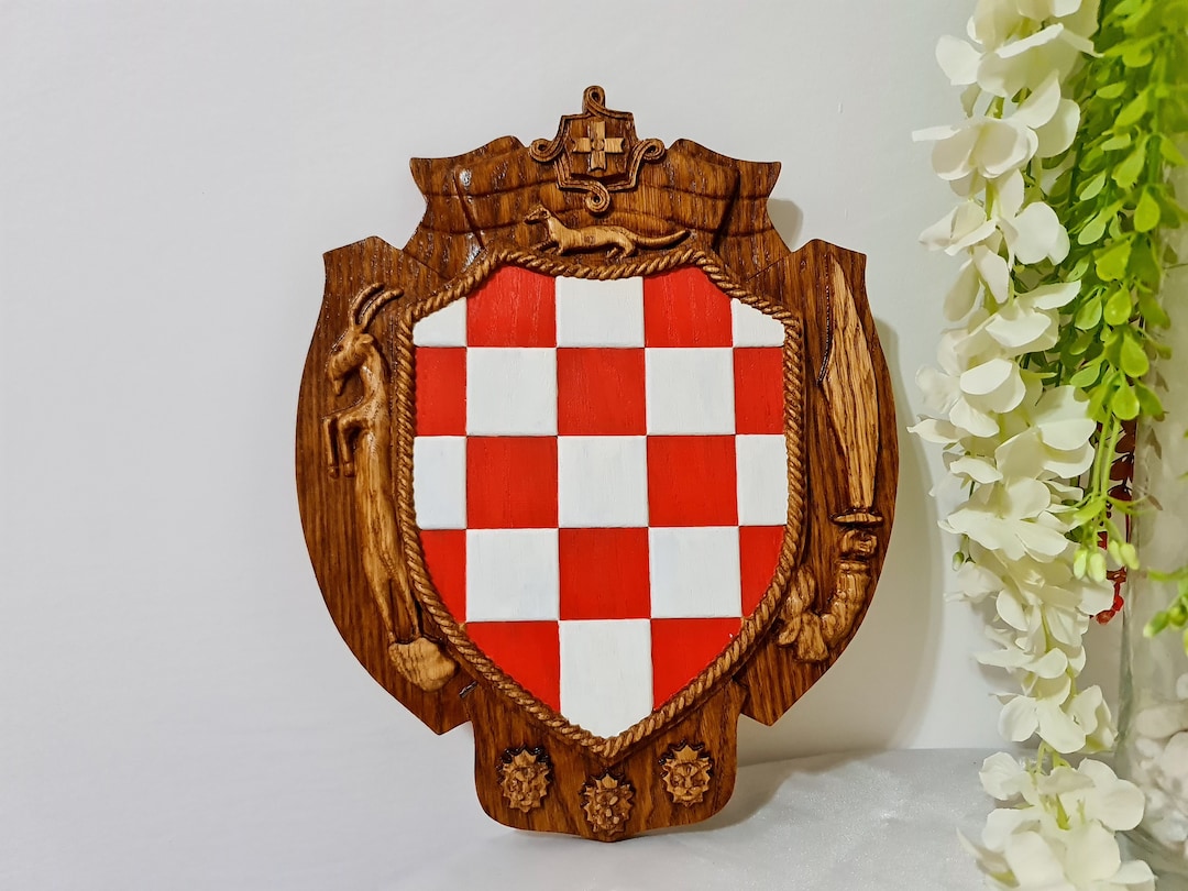 Wooden Old Croatian Grb, Handcrafted Wall Decor - Etsy