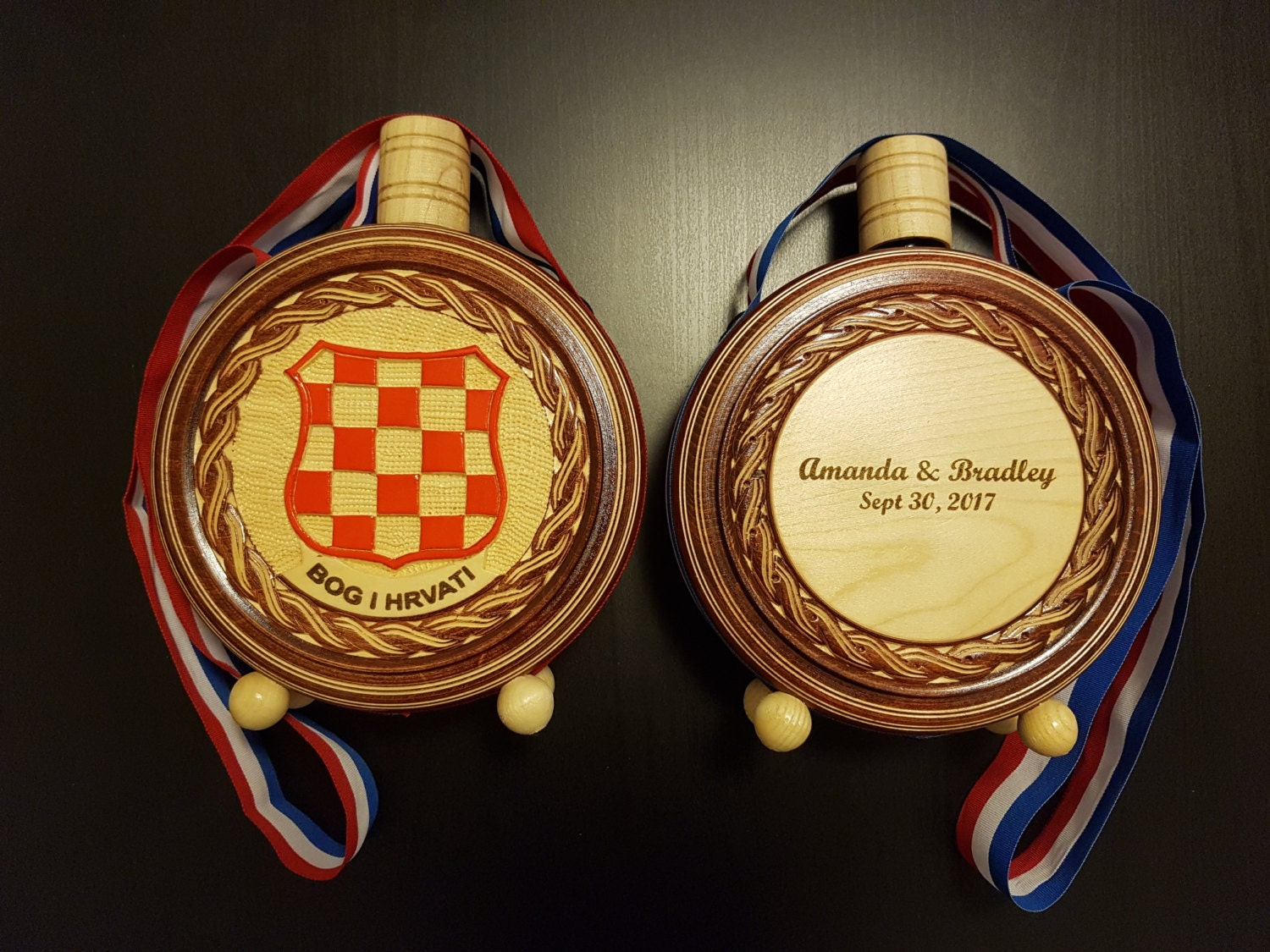 Croatian Cuturica Size M 250ml Old Grb Wooden Flask | Etsy