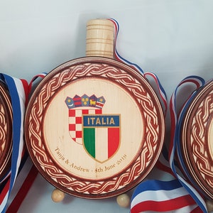 Croatian Cuturica, Size S-XL, Personalized on Both Sides, Wooden Flask ...